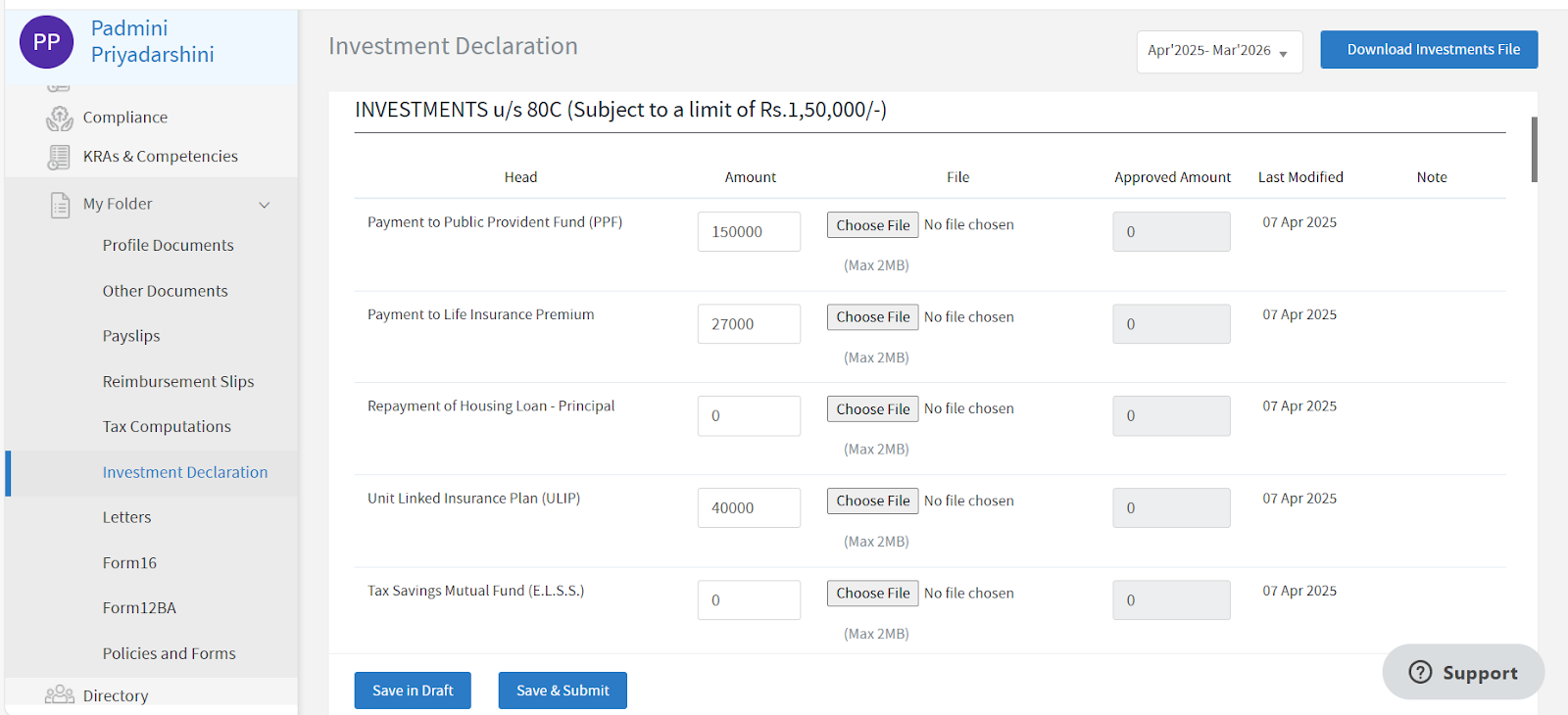 Guide for Using Investment Declaration for Provisional and Tax-saving ...